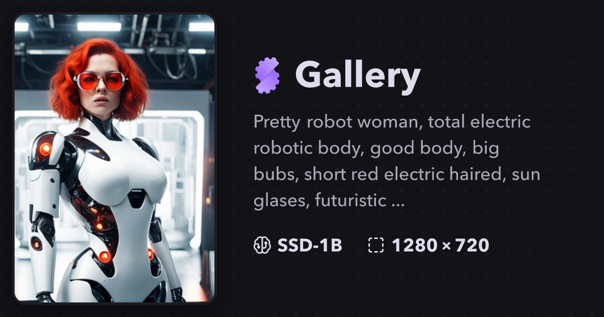 "Pretty robot woman, total electric ro..." | Gallery | Stablecog