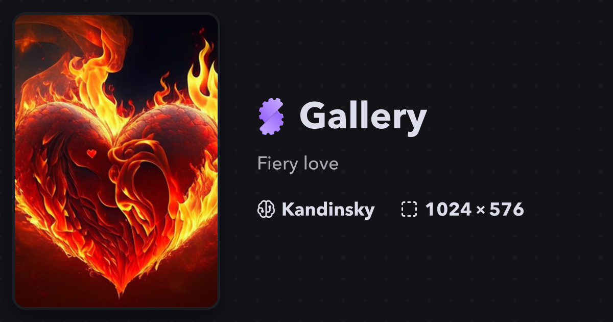 "Fiery love" | Gallery | Stablecog