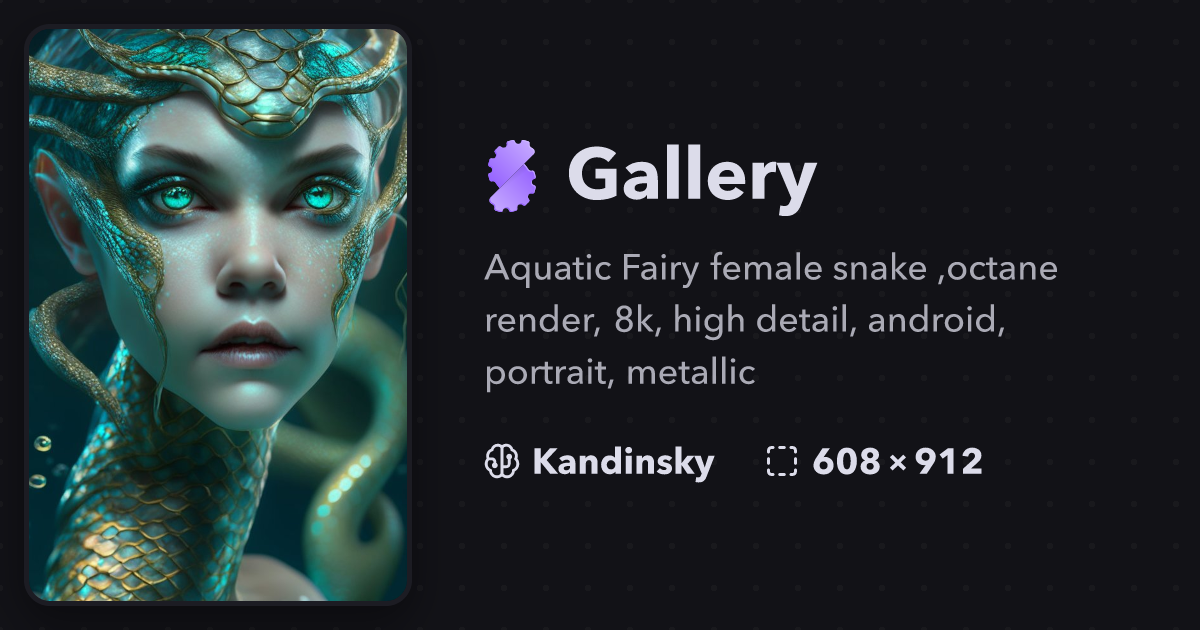 "Aquatic Fairy female snake ,octane rende..." | Gallery | Stablecog