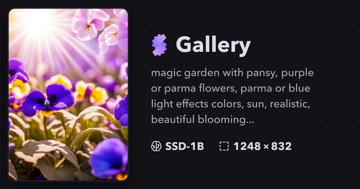 "magic garden with pansy, purple or pa..." | Gallery | Stablecog