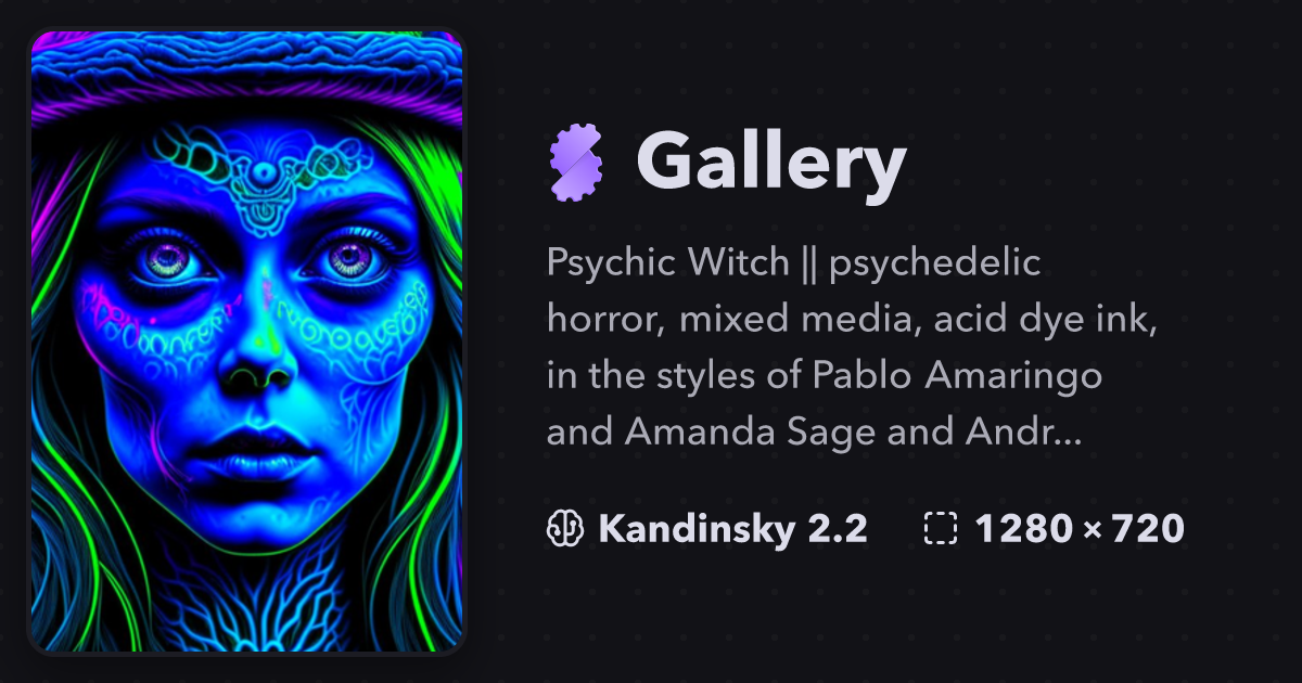 "Psychic Witch || psychedelic horror, ..." | Gallery | Stablecog