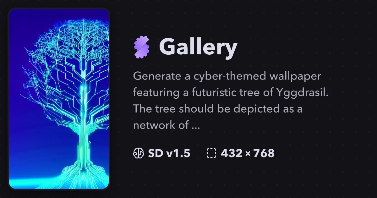 "Generate a cyber-themed wallpaper fea..." | Gallery | Stablecog