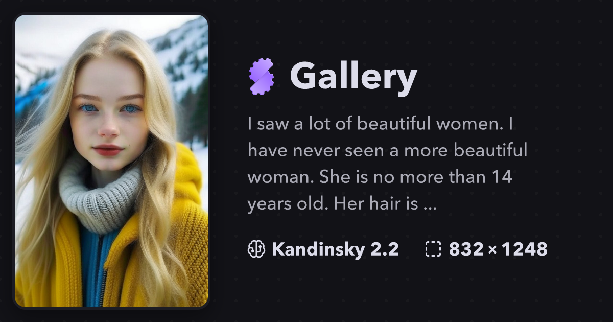 "I saw a lot of beautiful women. I hav..." | Gallery | Stablecog