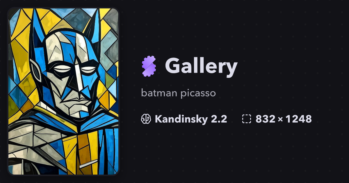 "batman picasso" | Gallery | Stablecog