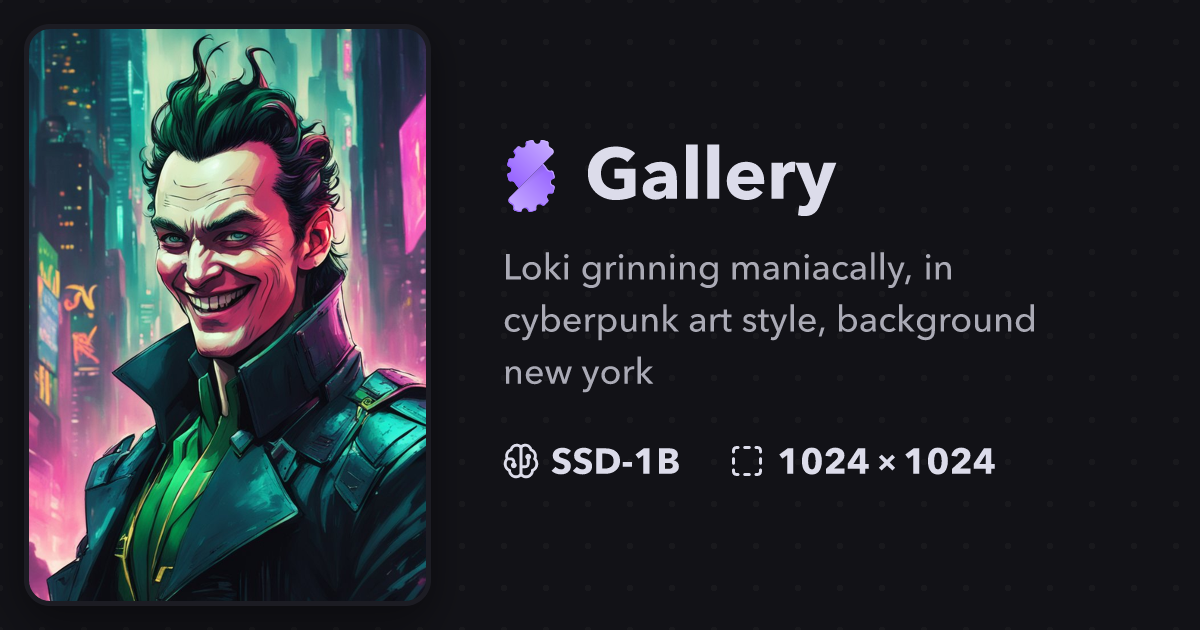 "Loki grinning maniacally, in cyberpun..." | Gallery | Stablecog