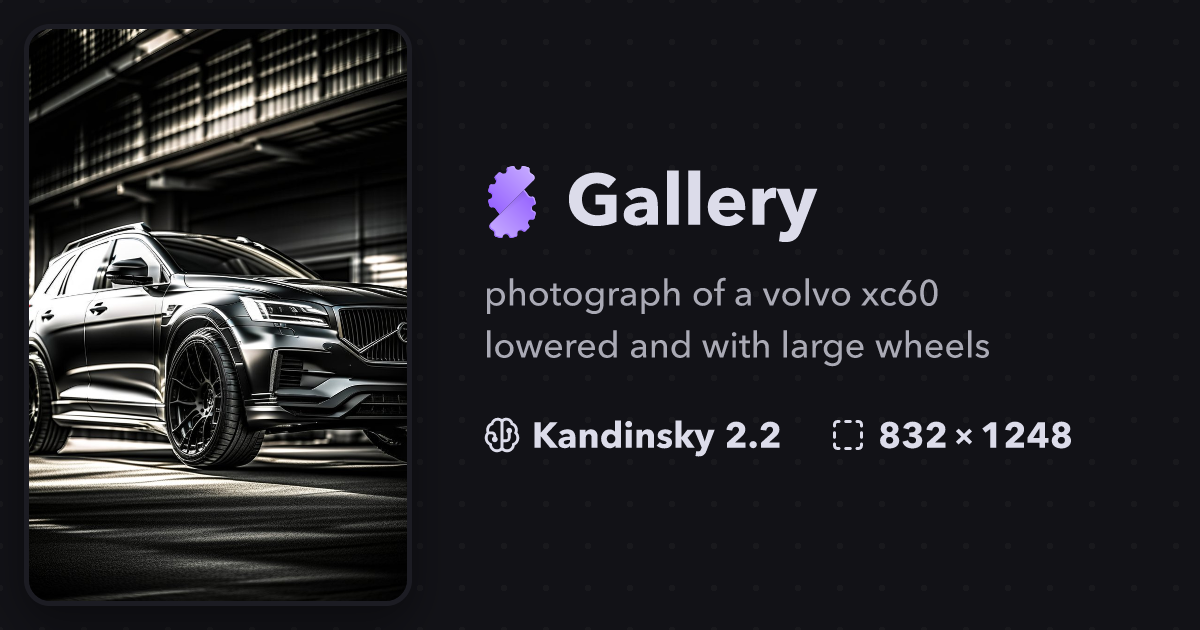 "photograph of a volvo xc60 lowered an..." | Gallery | Stablecog
