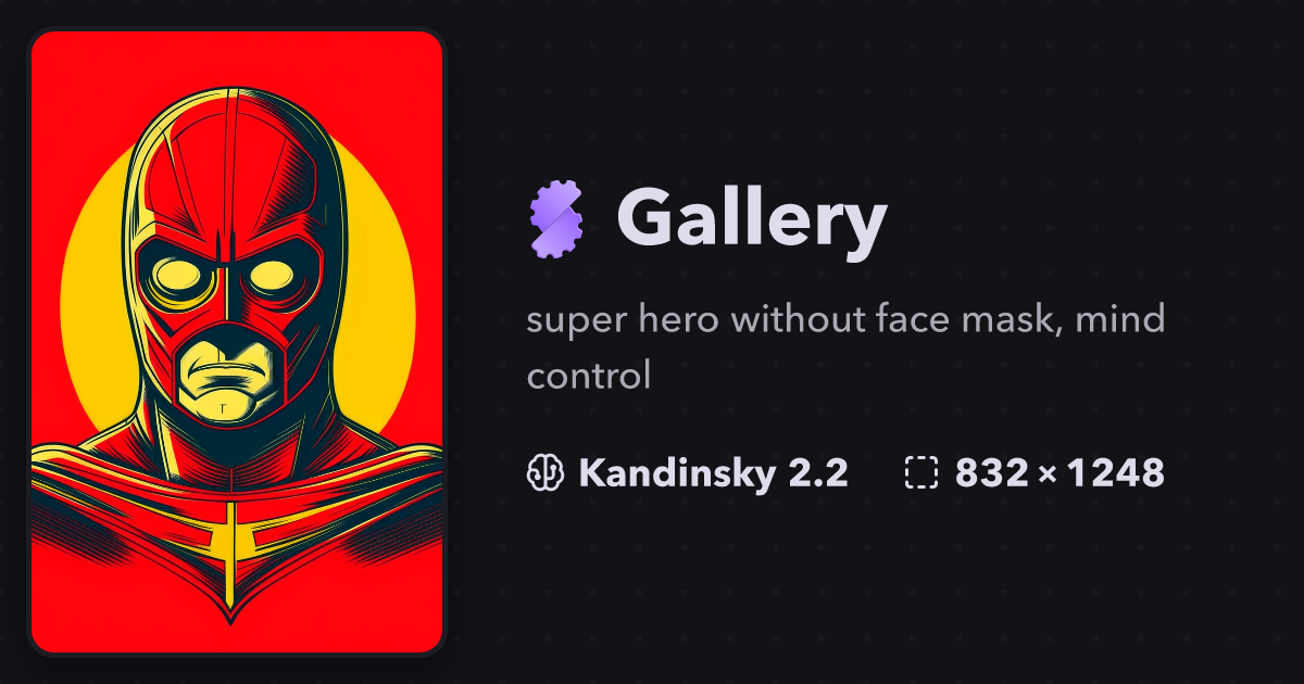 "super hero without face mask, mind co..." | Gallery | Stablecog
