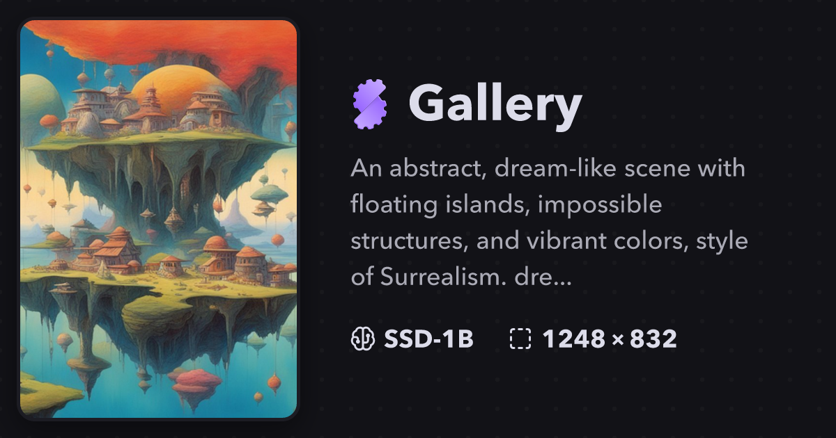 "An abstract, dream-like scene with float..." | Gallery | Stablecog