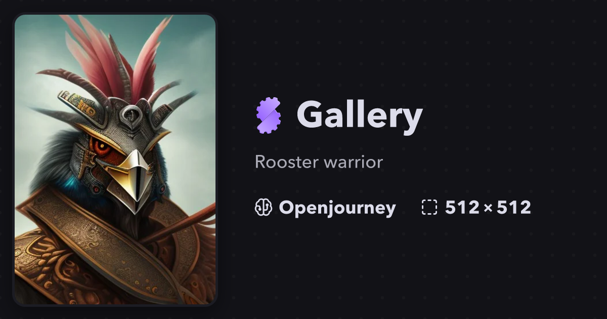 "Rooster warrior" | Gallery | Stablecog