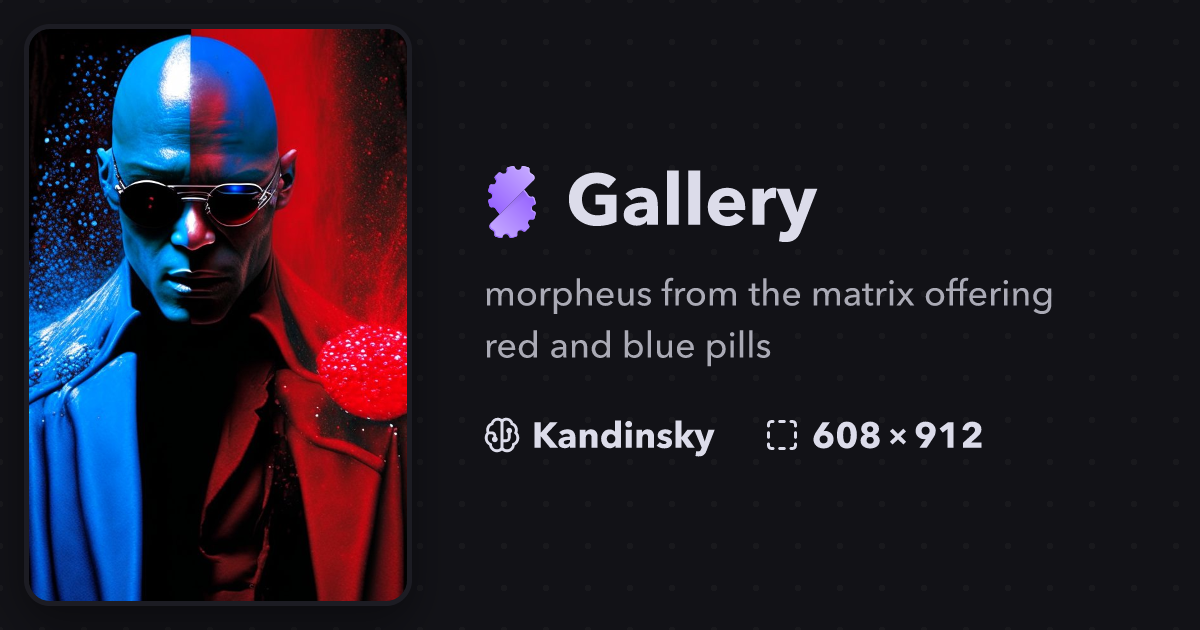 "morpheus from the matrix offering red..." | Gallery | Stablecog