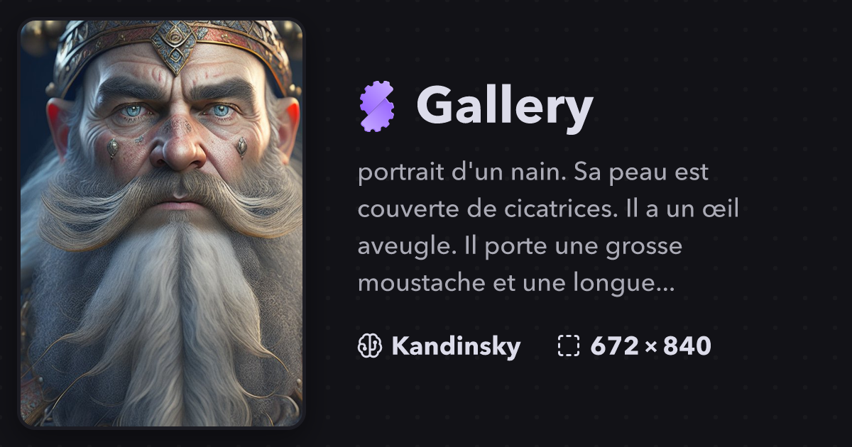 "portrait d'un nain. Sa peau est couve..." | Gallery | Stablecog