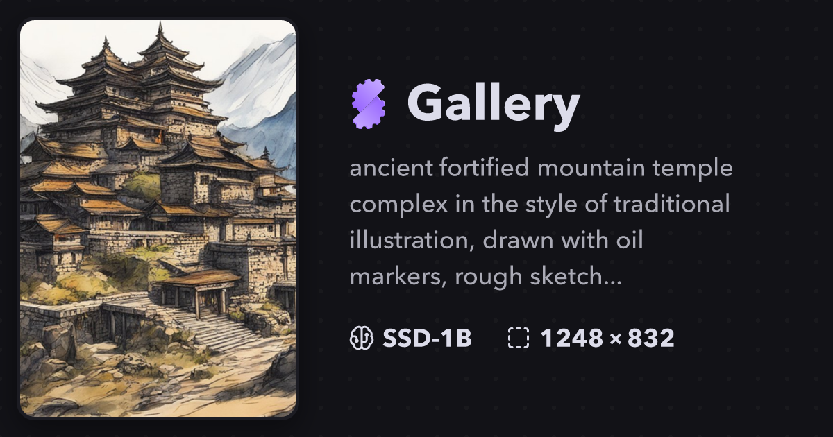 "ancient fortified mountain temple com..." | Gallery | Stablecog