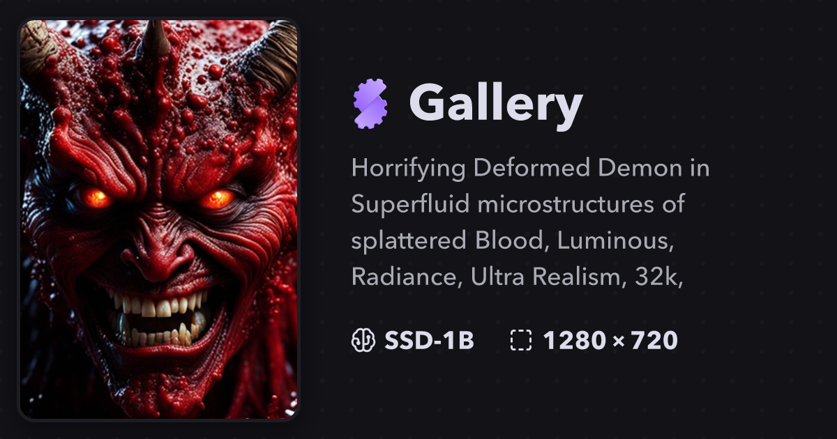 "Horrifying Deformed Demon in Superflu..." | Gallery | Stablecog