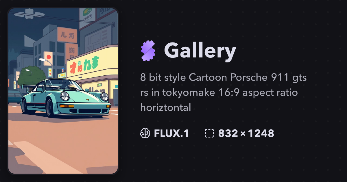 "8 bit style Cartoon Porsche 911 gts r..." | Gallery | Stablecog