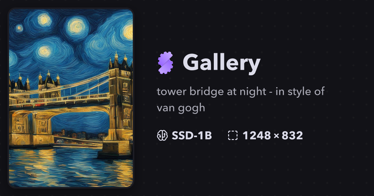 "tower bridge at night - in style of v..." | Gallery | Stablecog