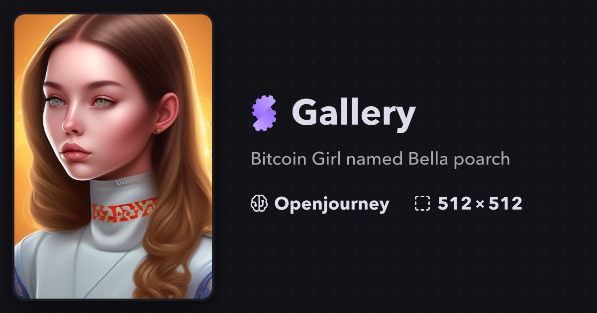 "Bitcoin Girl named Bella poarch" | Gallery | Stablecog