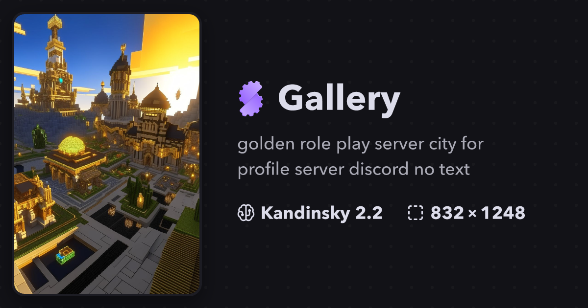 "golden role play server city for prof..." | Gallery | Stablecog