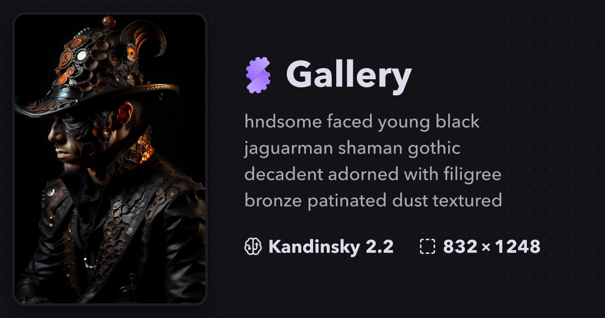 Hndsome faced young black jaguarman shaman gothic ... | Gallery