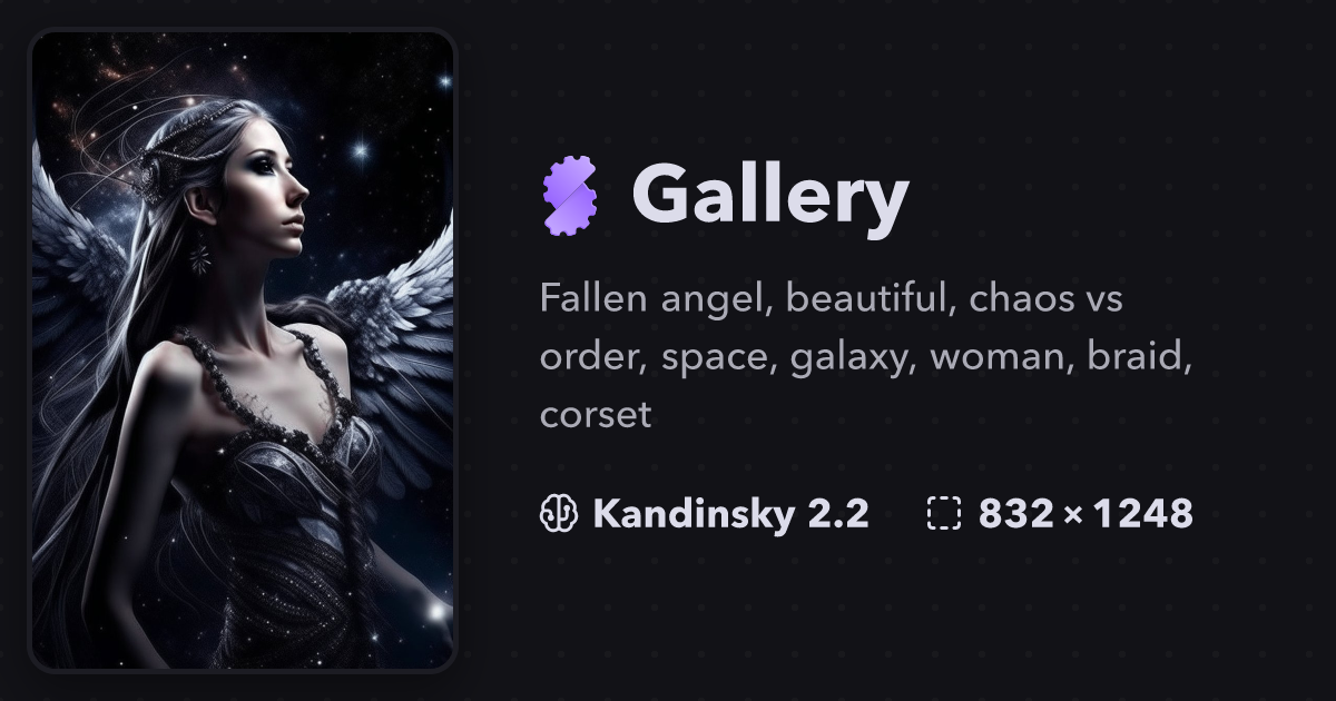 "Fallen angel, beautiful, chaos vs ord..." | Gallery | Stablecog