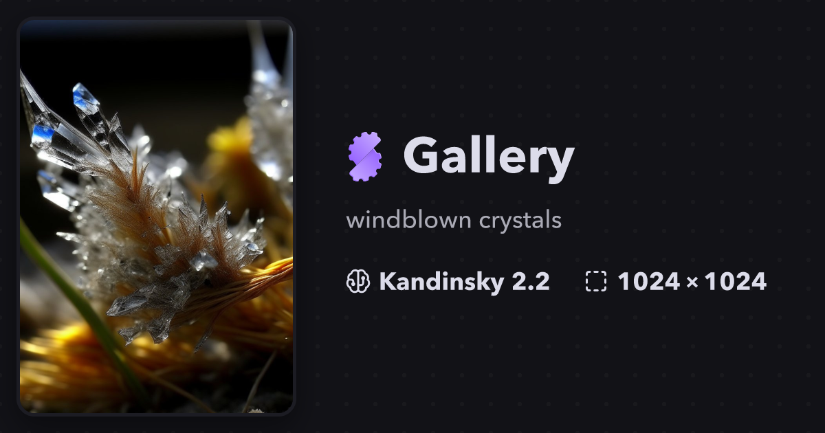 "windblown crystals" | Gallery | Stablecog
