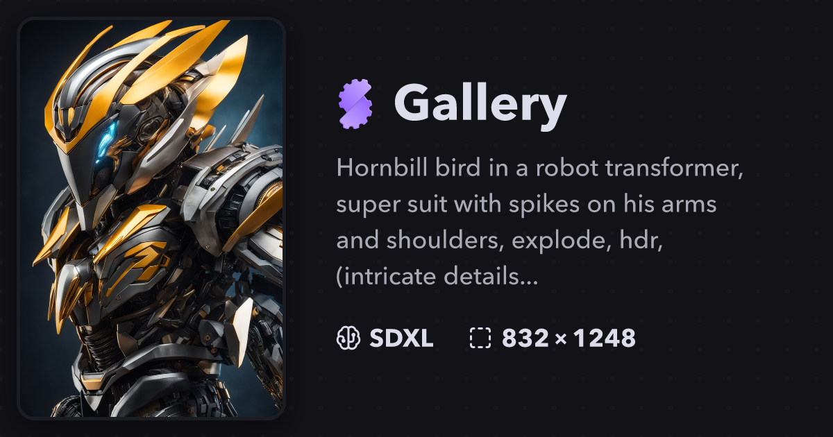 "Hornbill bird in a robot transformer,..." | Gallery | Stablecog
