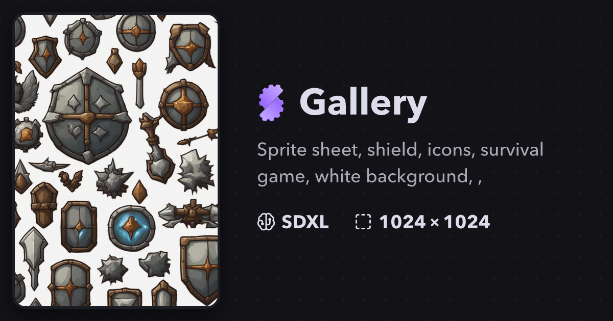"Sprite sheet, shield, icons, survival..." | Gallery | Stablecog