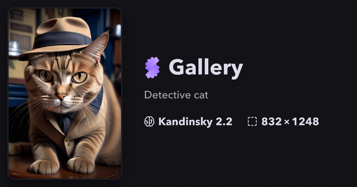"Detective cat" | Gallery | Stablecog