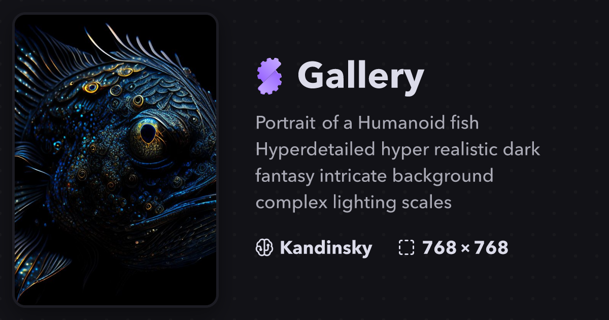 "Portrait of a Humanoid fish Hyperdeta..." | Gallery | Stablecog