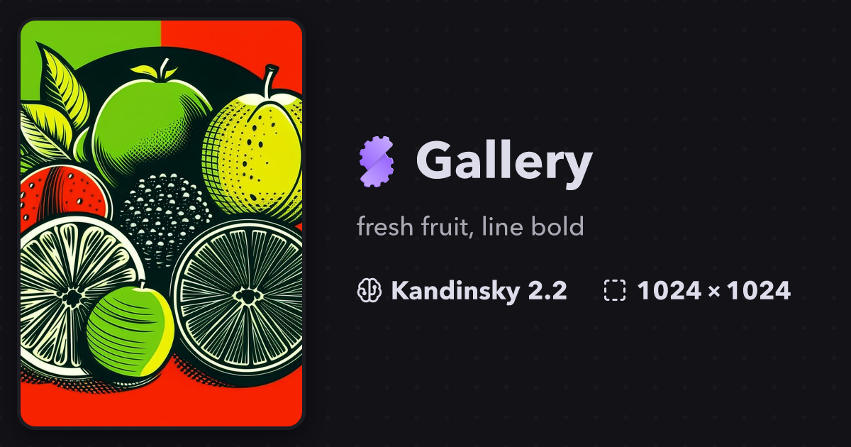 Fresh fruit, line bold | Gallery