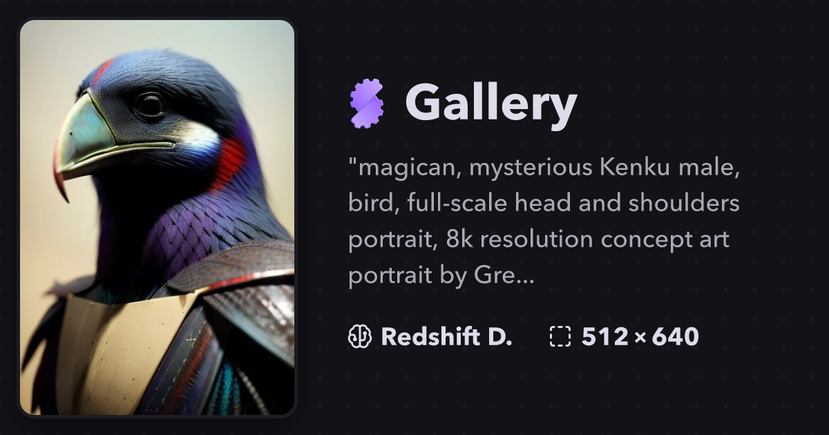 ""magican, mysterious Kenku male, bird, f..." | Gallery | Stablecog
