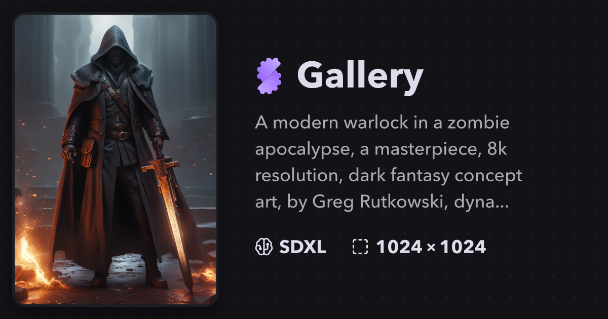 "A modern warlock in a zombie apocalyp..." | Gallery | Stablecog