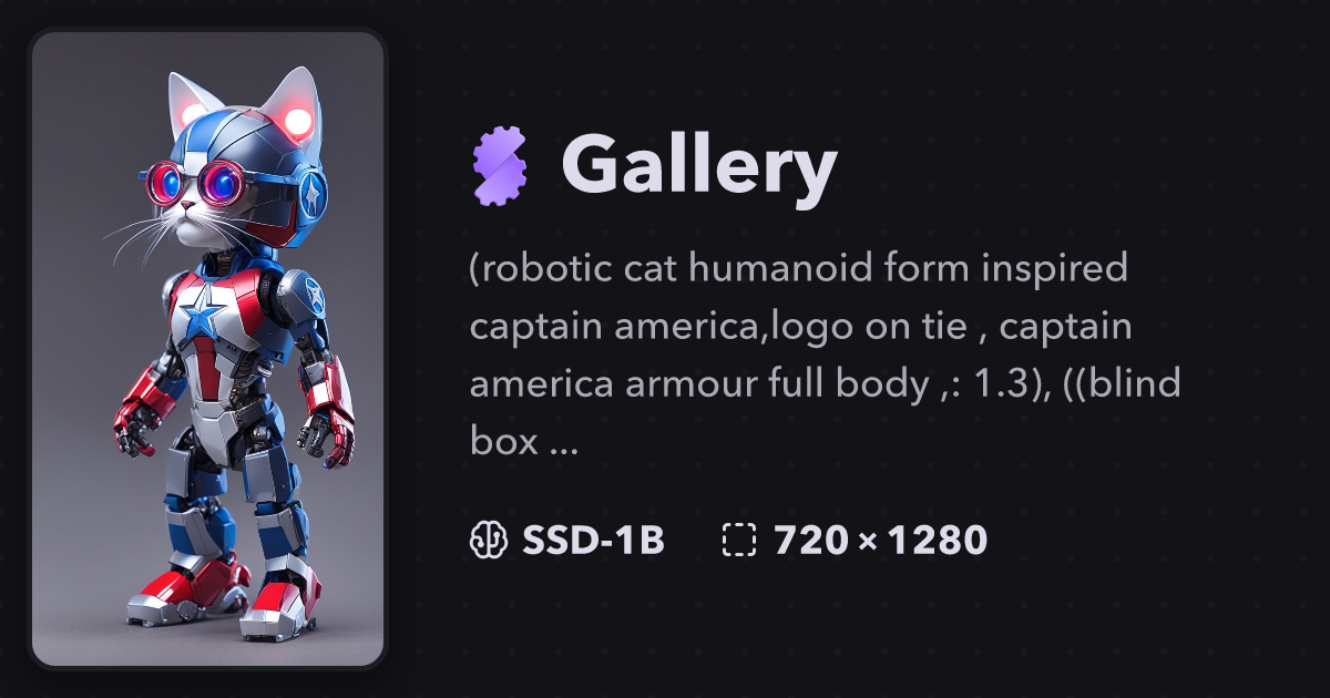 "(robotic cat humanoid form inspired capt..." | Gallery | Stablecog