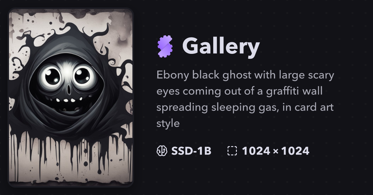 "Ebony black ghost with large scary ey..." | Gallery | Stablecog