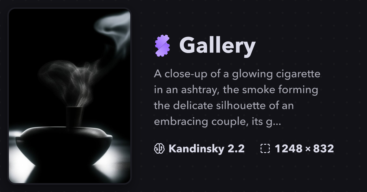 "A close-up of a glowing cigarette in ..." | Gallery | Stablecog