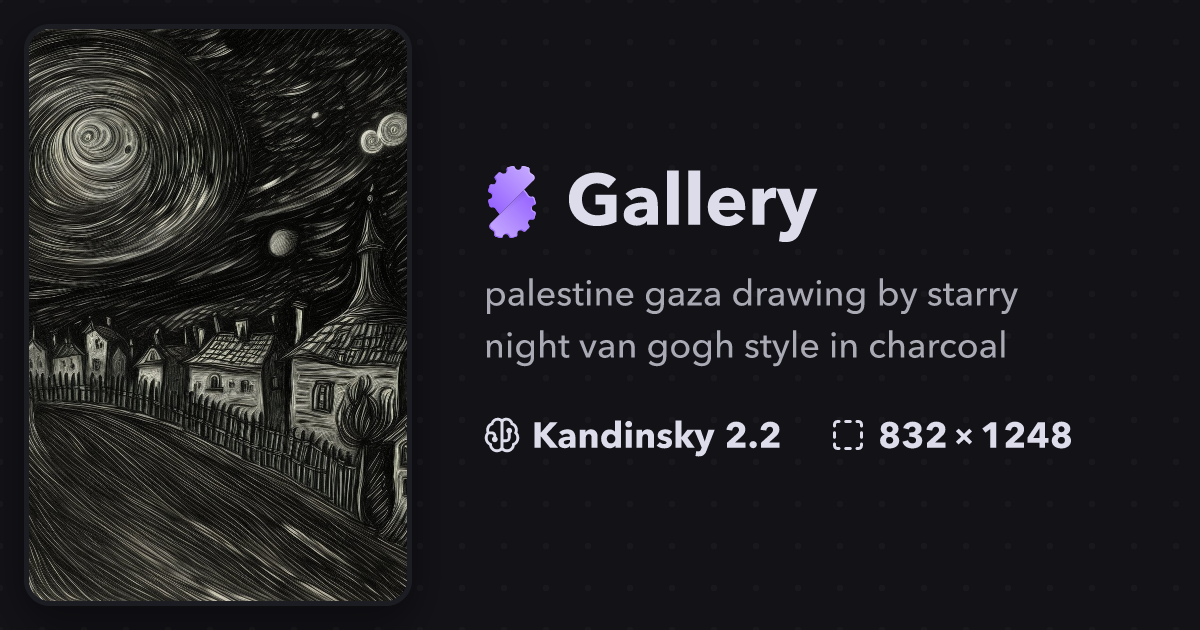 "palestine gaza drawing by starry nigh..." | Gallery | Stablecog