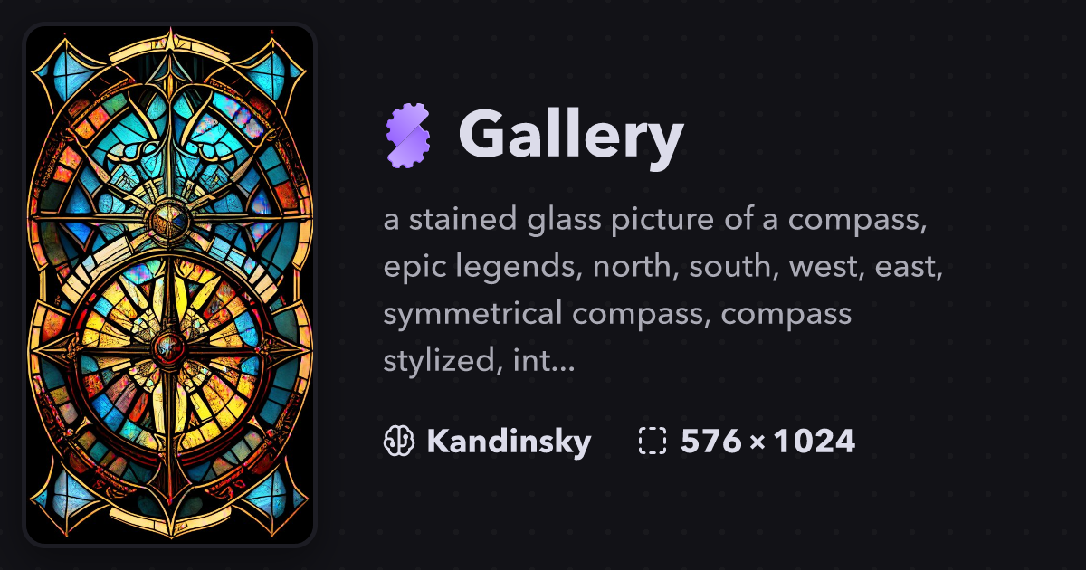 "a stained glass picture of a compass,..." | Gallery | Stablecog