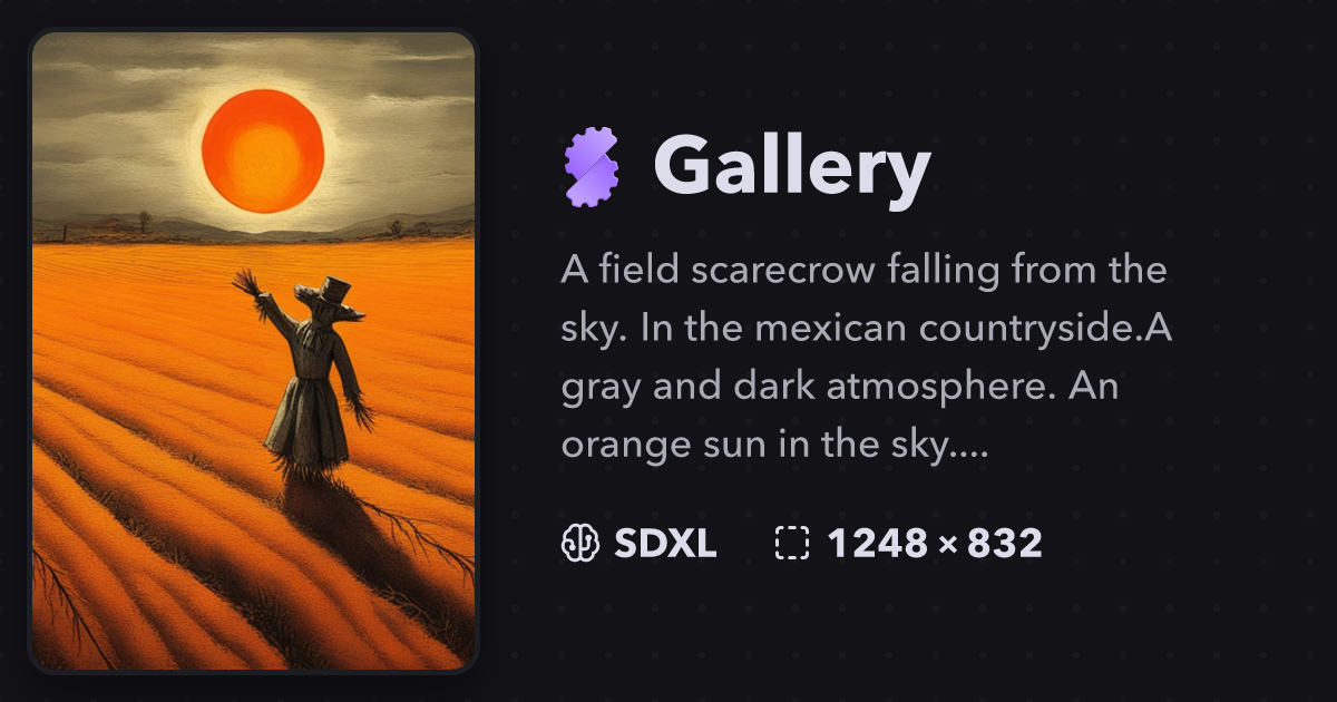 "A field scarecrow falling from the sk..." | Gallery | Stablecog