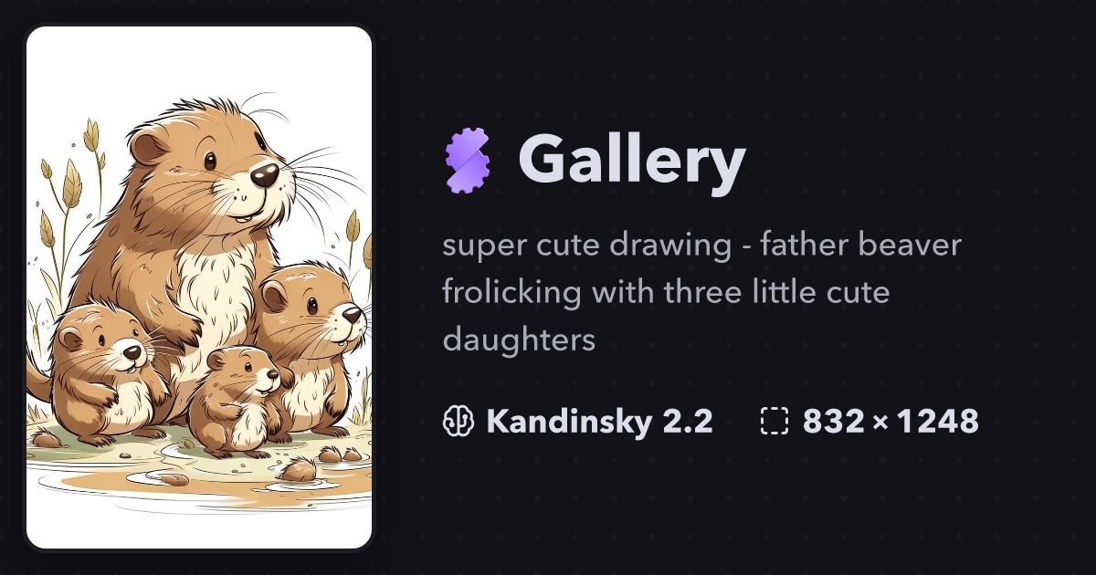 "super cute drawing - father beaver fr..." | Gallery | Stablecog