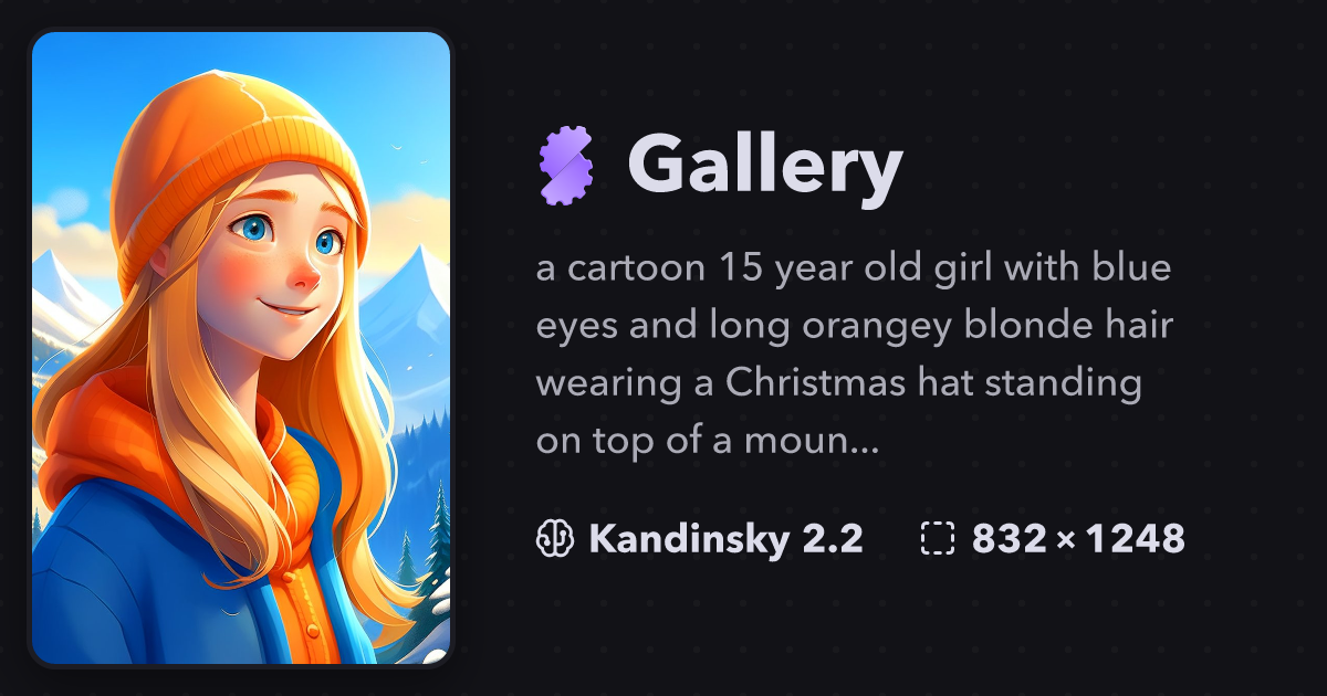 "a cartoon 15 year old girl with blue ..." | Gallery | Stablecog
