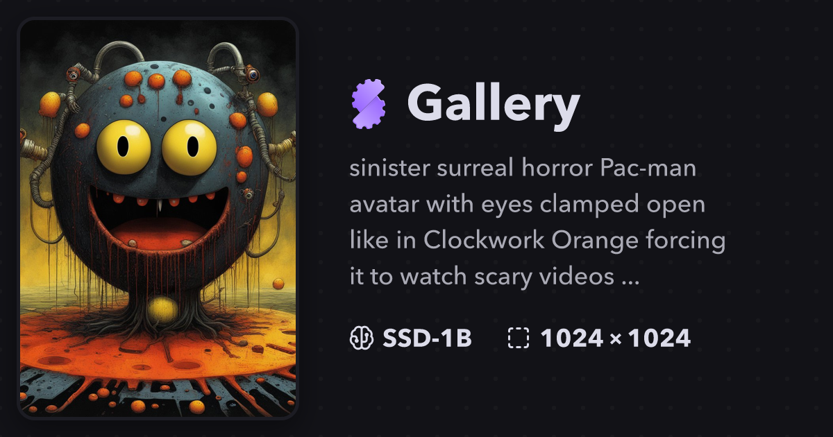 "sinister surreal horror Pac-man avata..." | Gallery | Stablecog