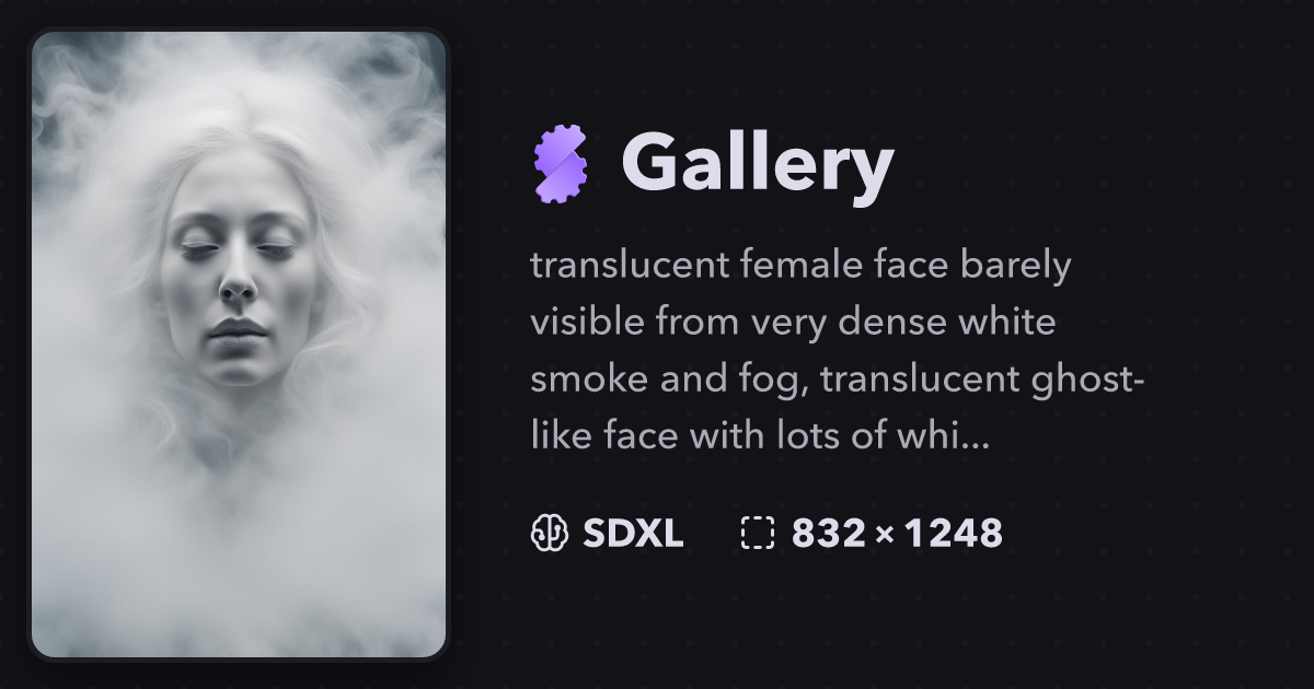 "translucent female face barely visibl..." | Gallery | Stablecog