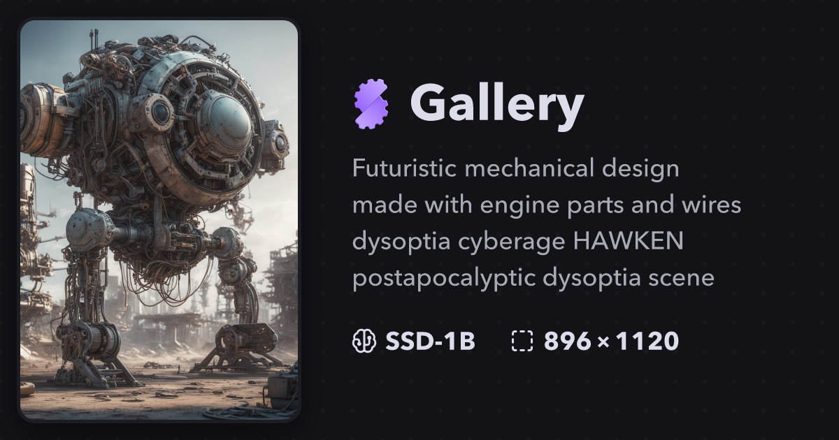 "Futuristic mechanical design made wit..." | Gallery | Stablecog