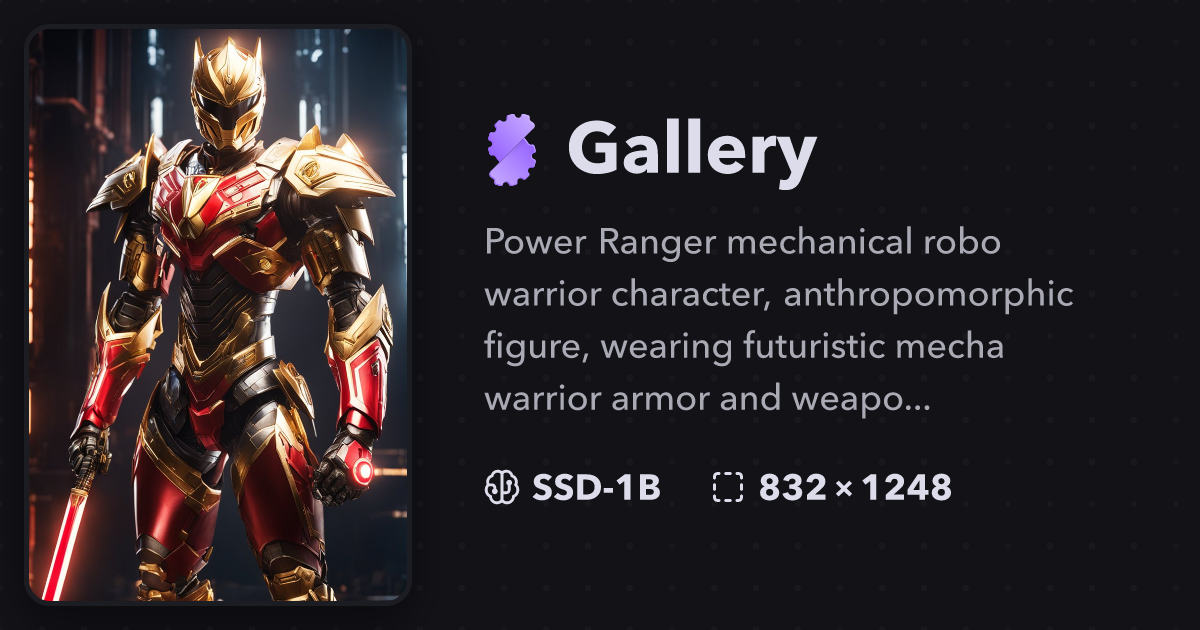 "Power Ranger mechanical robo warrior ..." | Gallery | Stablecog