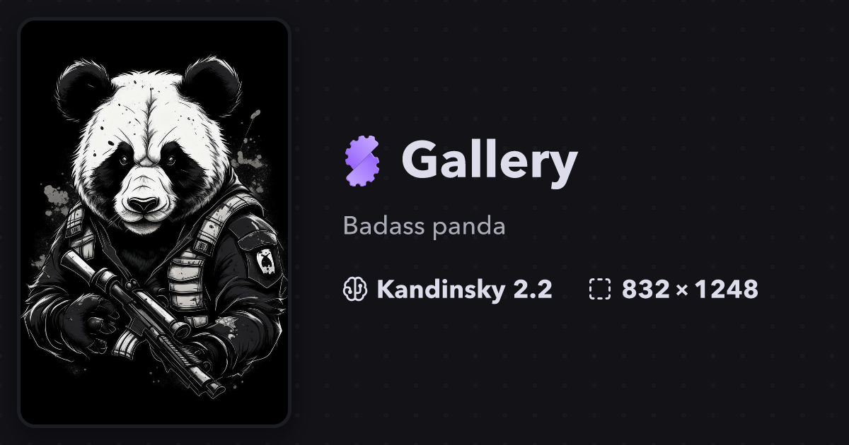 "Badass panda" | Gallery | Stablecog