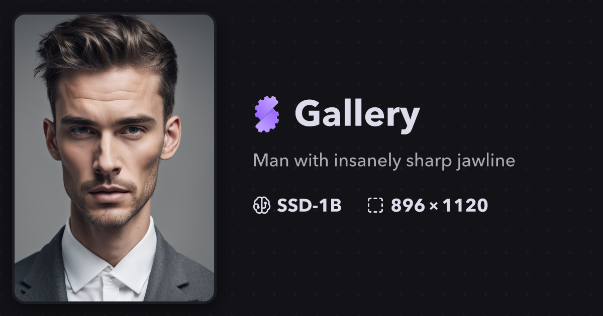 "Man with insanely sharp jawline" | Gallery | Stablecog