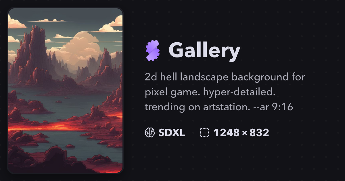 "2d hell landscape background for pixe..." | Gallery | Stablecog