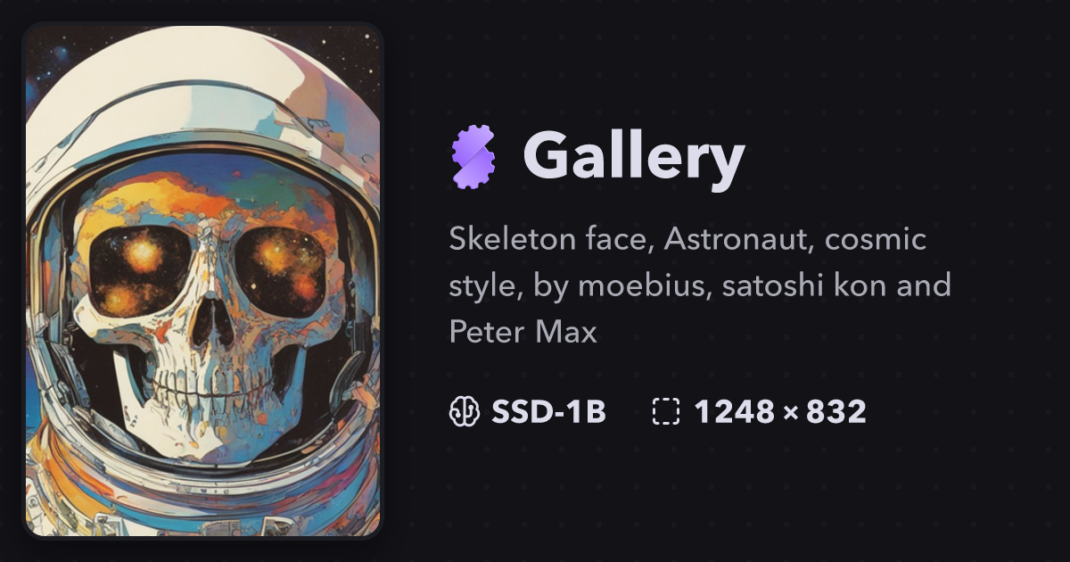 "Skeleton face, Astronaut, cosmic styl..." | Gallery | Stablecog