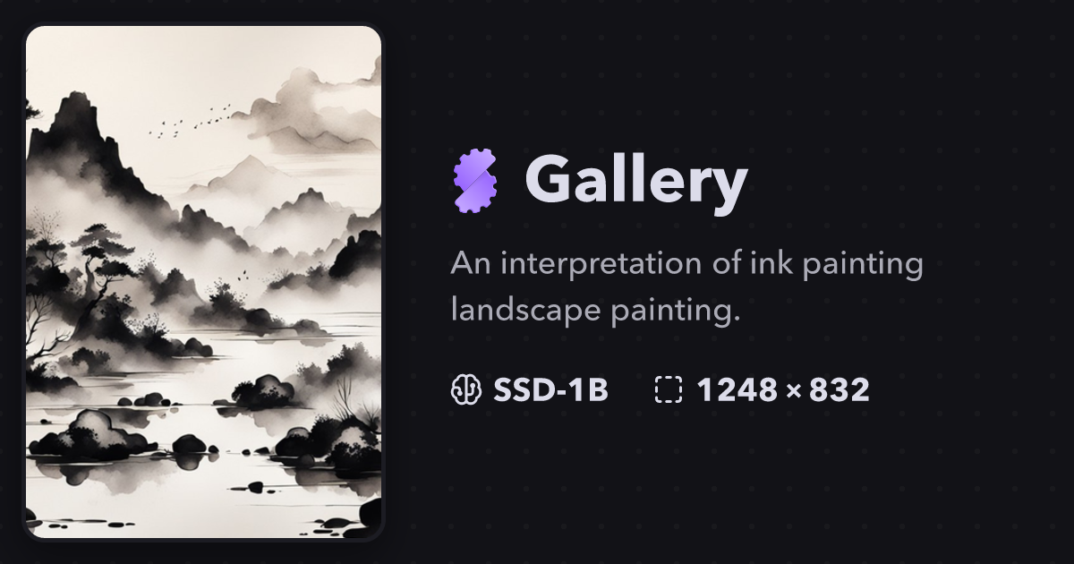 "An interpretation of ink painting lan..." | Gallery | Stablecog
