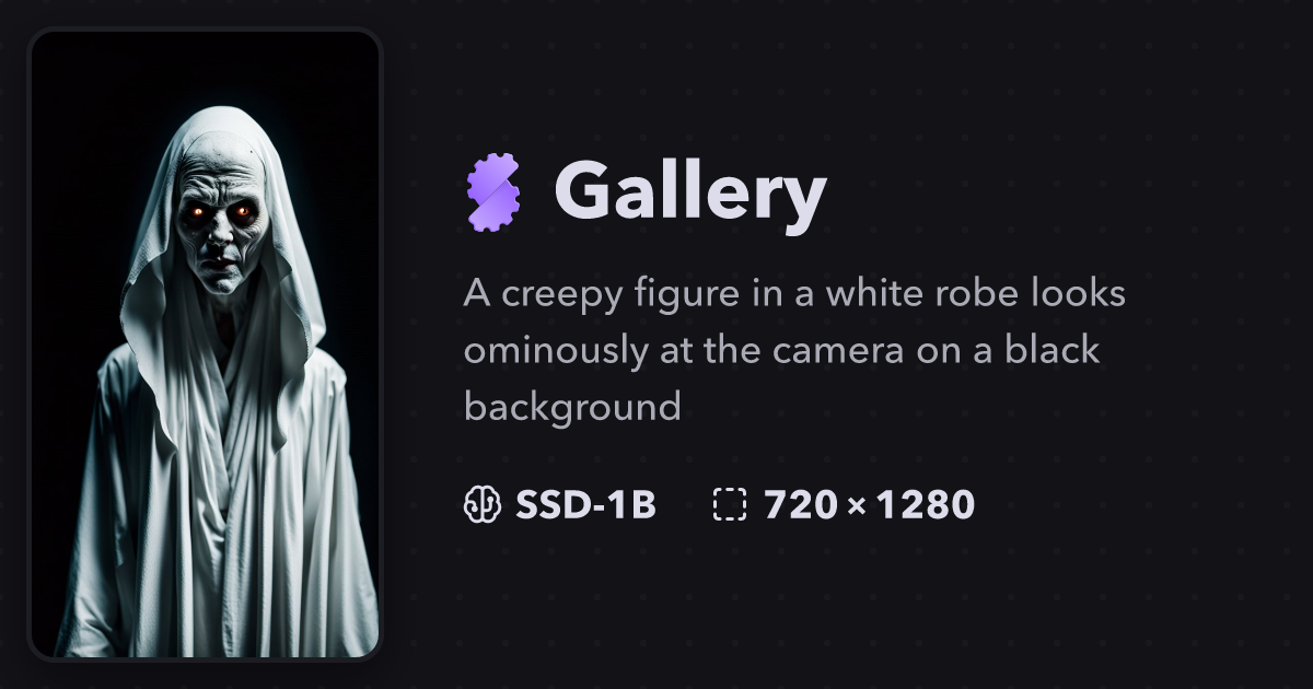 "A creepy figure in a white robe looks..." | Gallery | Stablecog