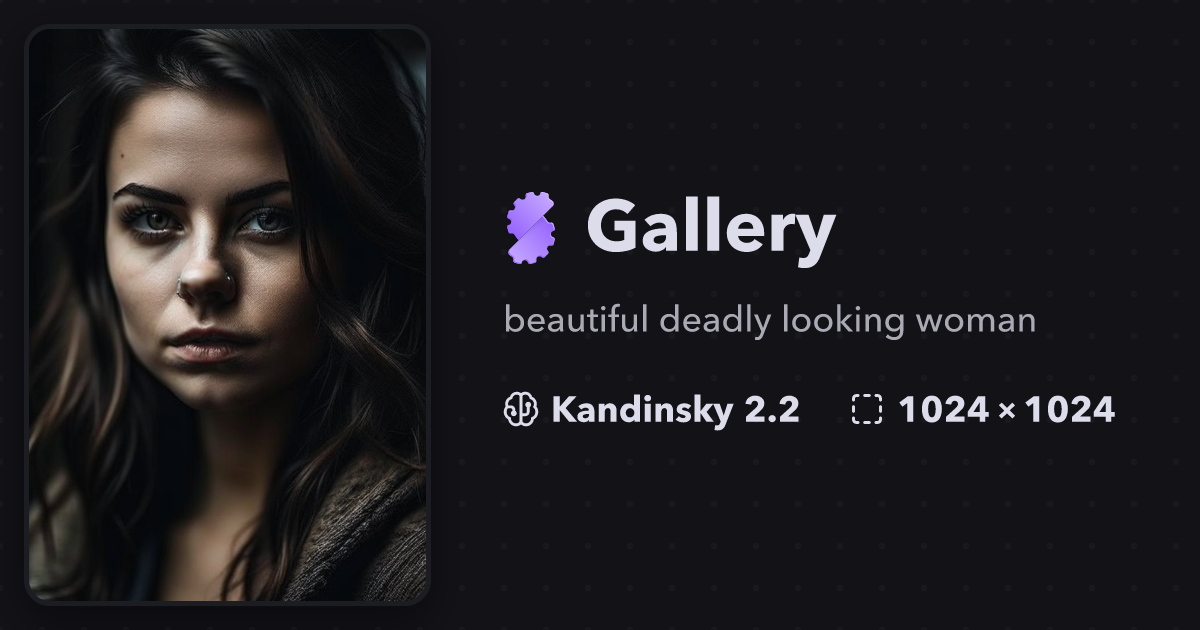 "beautiful deadly looking woman" | Gallery | Stablecog